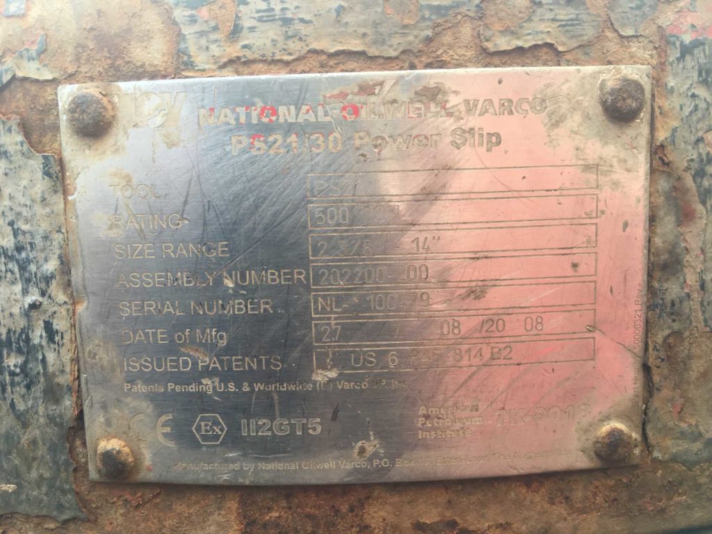 PS-21 POWER SLIP - Maps Offshore Services