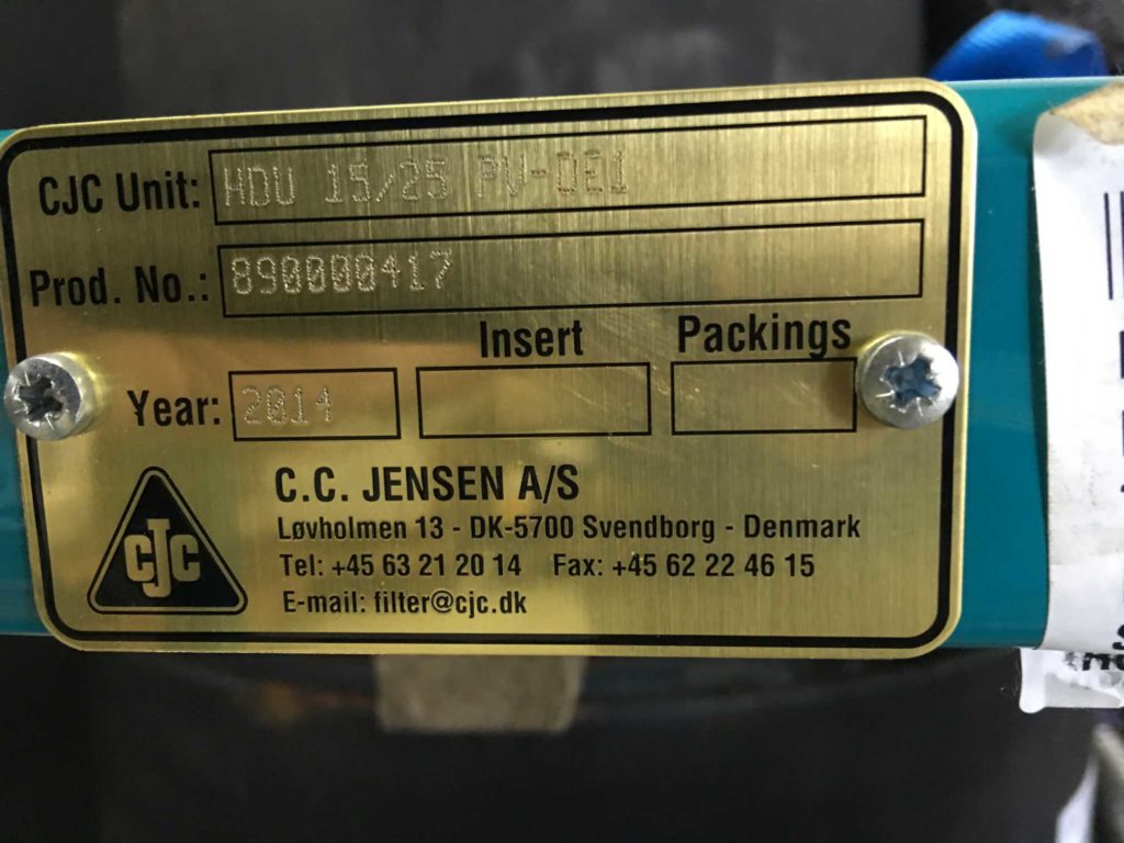 CJC FINE FILTER SYSTEM - Maps Offshore Services