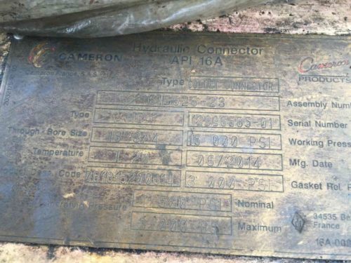 18-15M HC COLLET CONNECTOR - Maps Offshore Services