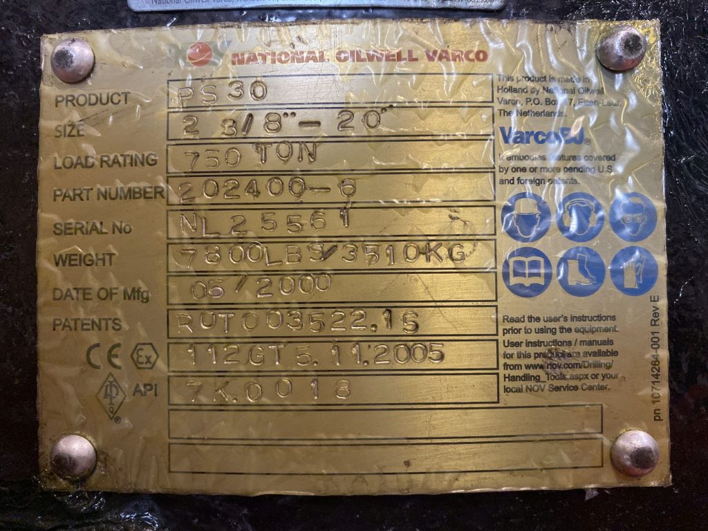 NOV PS-30 POWER SLIP - Maps Offshore Services