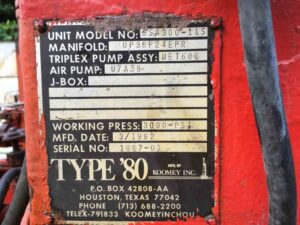 TYPE 80 SUBSEA KOOMEY UNIT - Maps Offshore Services