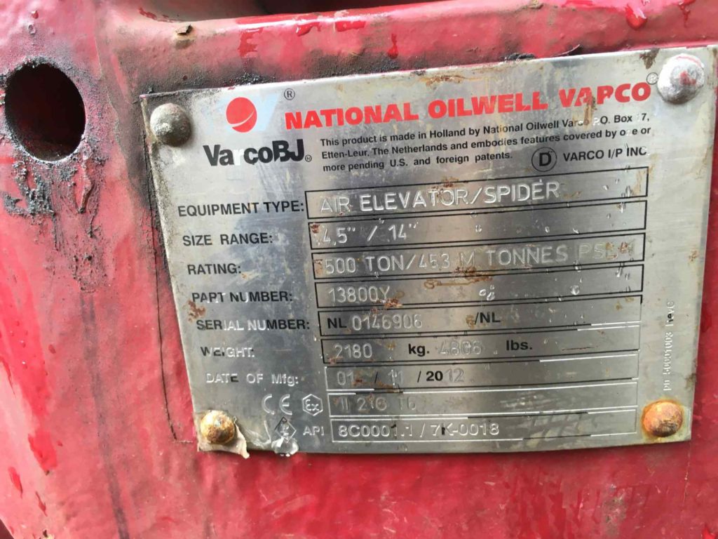 500 TON AIR/SPIDER ELEVATORS - Maps Offshore Services